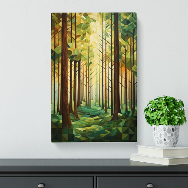 Alpen Home Forest Cubism No.3 - Wrapped Canvas Print | Wayfair.co.uk