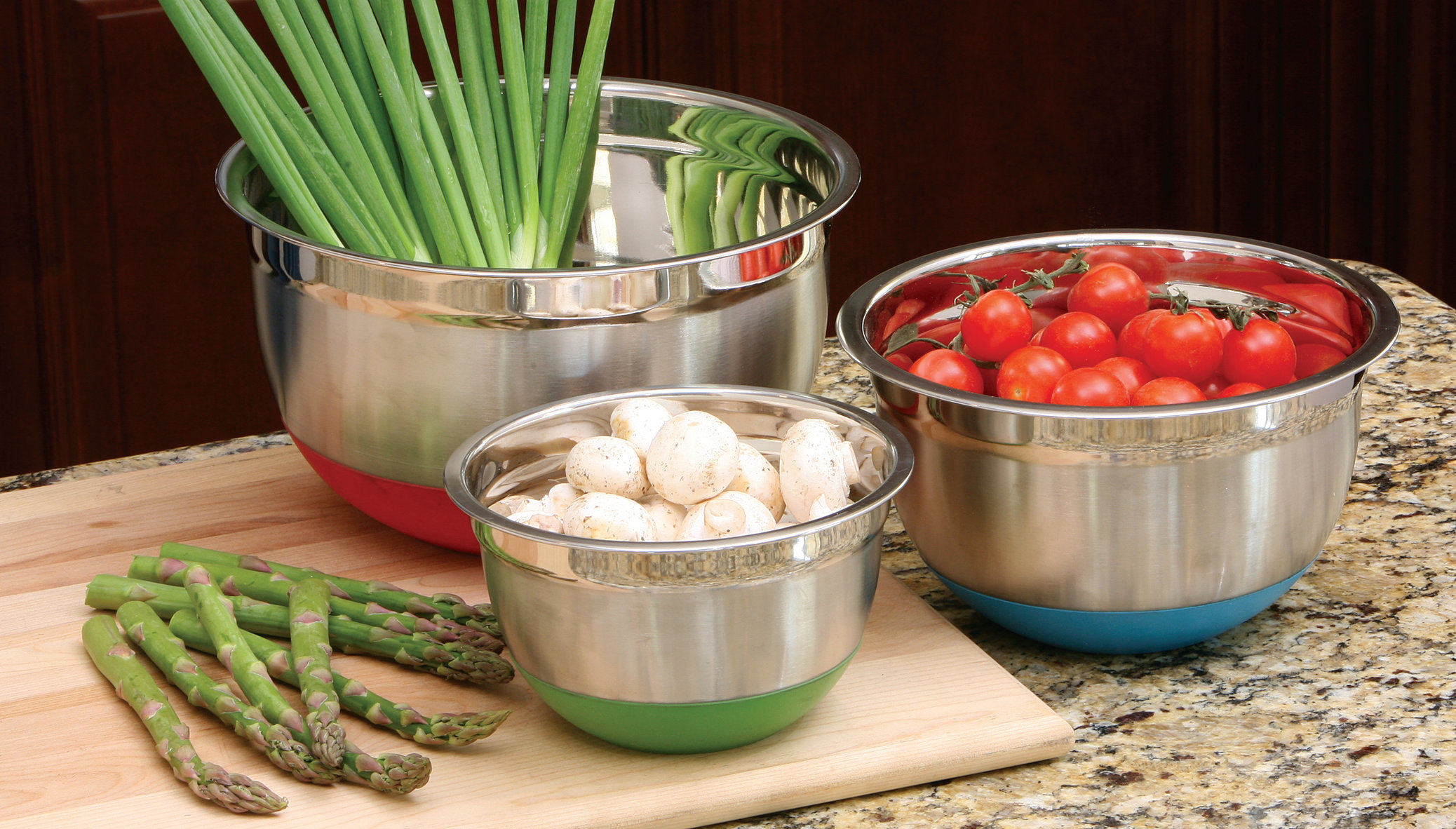 Cook Pro 3 Piece Stainless Steel Mixing Bowl Set & Reviews | Wayfair