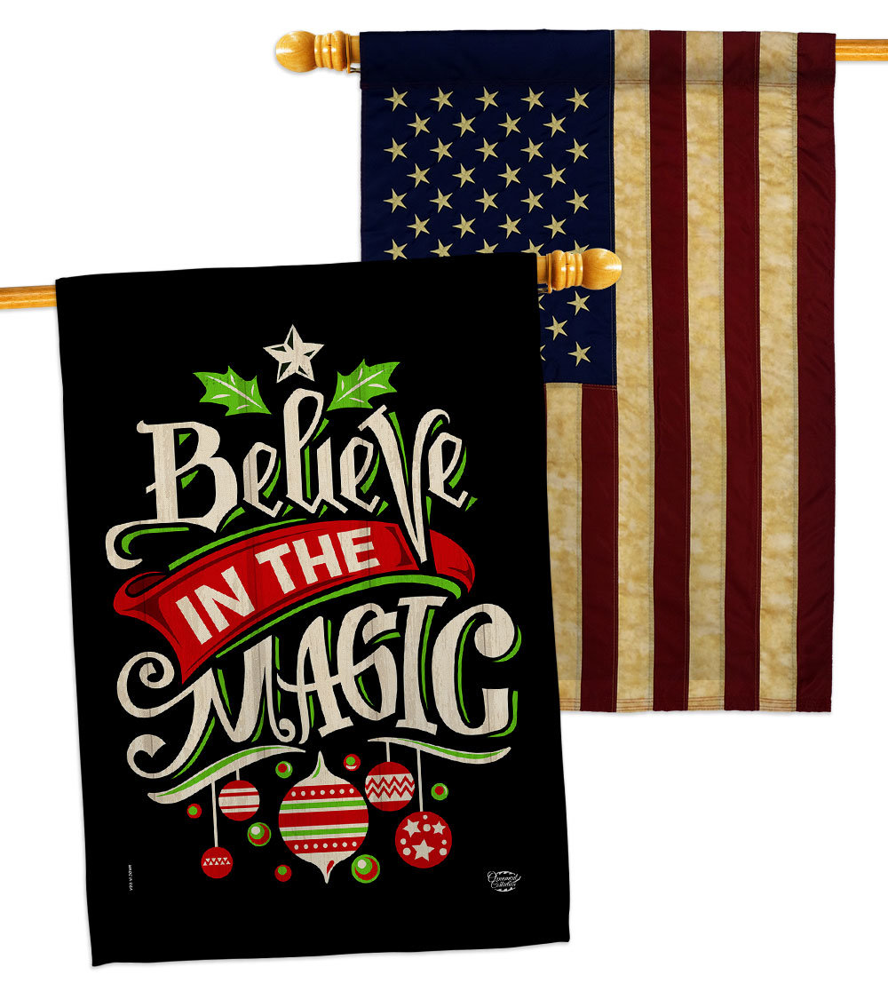 Ornament Collection Believe the Magic 2-Sided Polyester 40 x 28 in ...