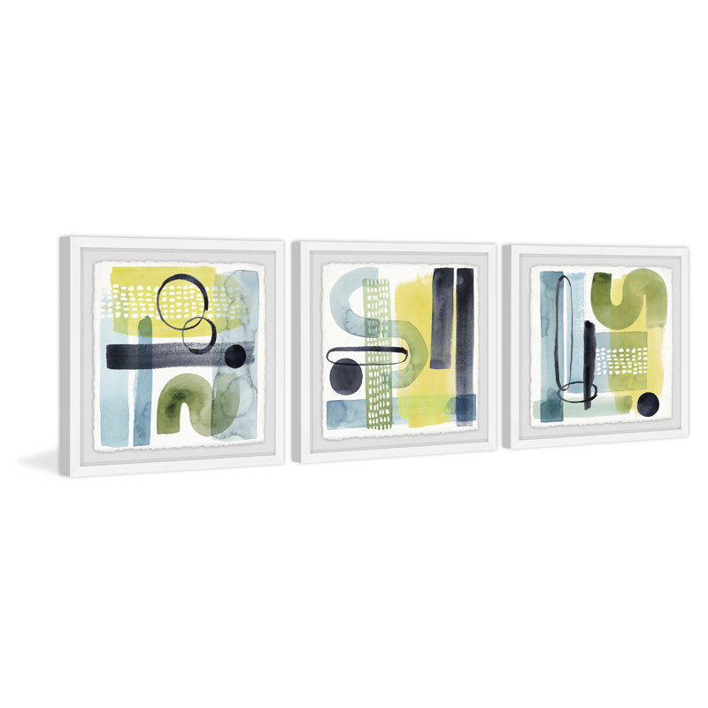 Brayden Studio® Pinball Tunnels Framed On Paper 3 Pieces Set | Wayfair