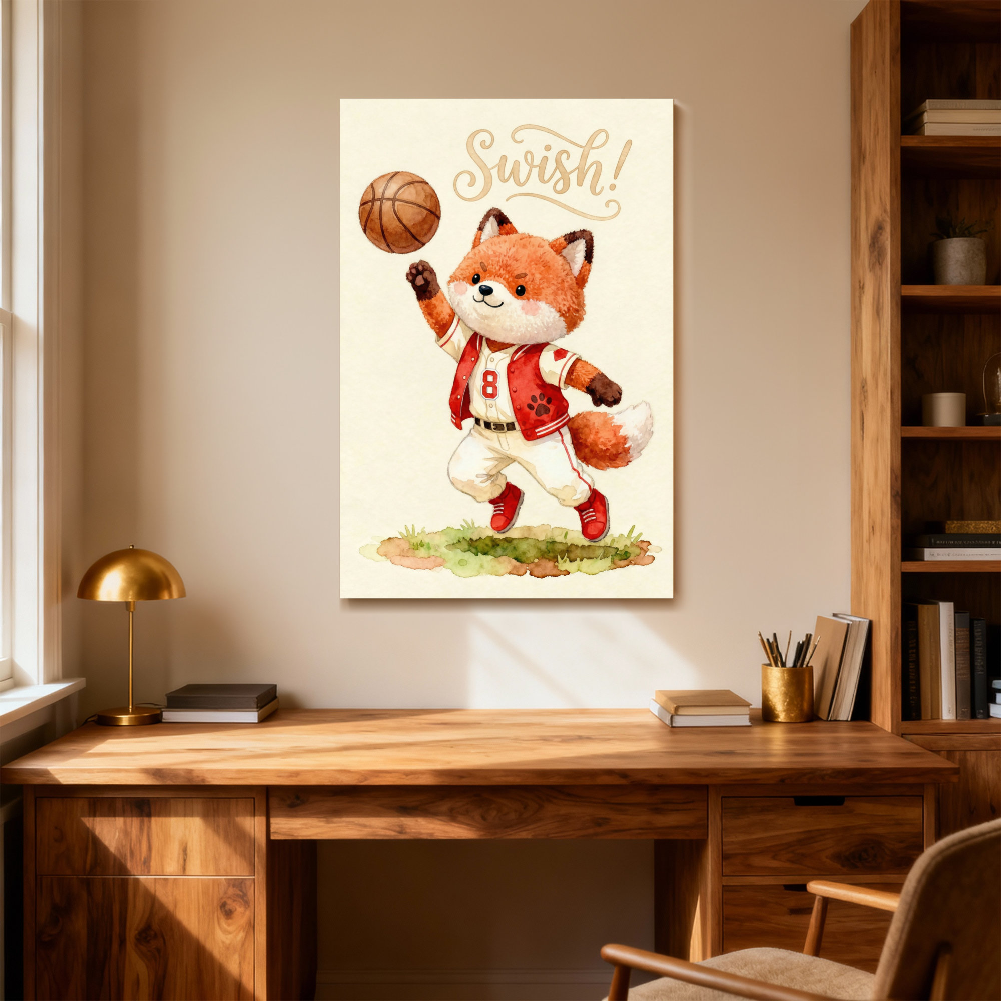Astoria Grand Animals Fox Basketball Player Swish Action Pose - Wayfair ...