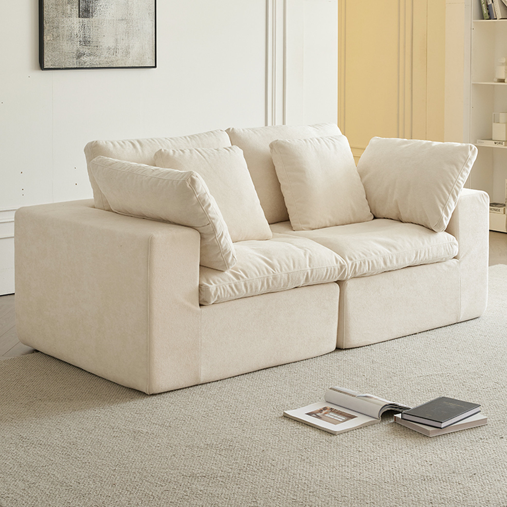 Everly Quinn Modern Compressed Sectional , Corduroy Sleeper Couch ...