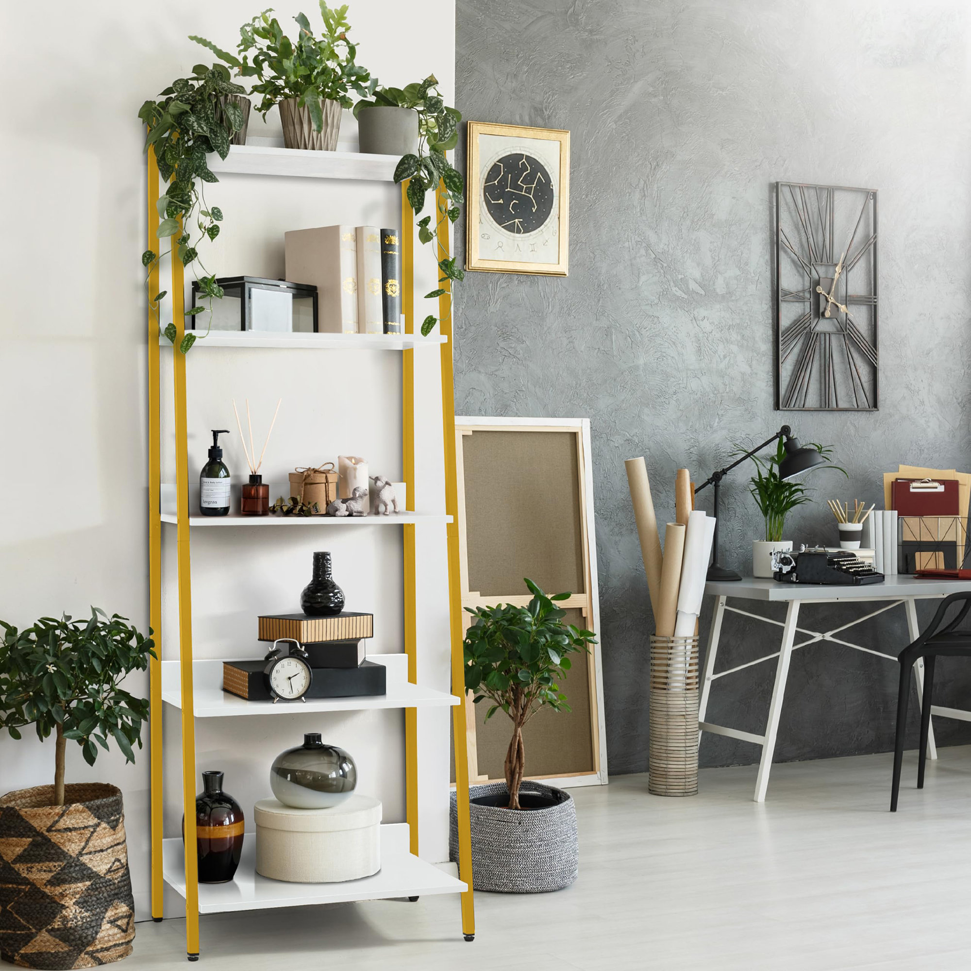 Latitude Run® 5 Tier Ladder Bookshelf - Wayfair Canada
