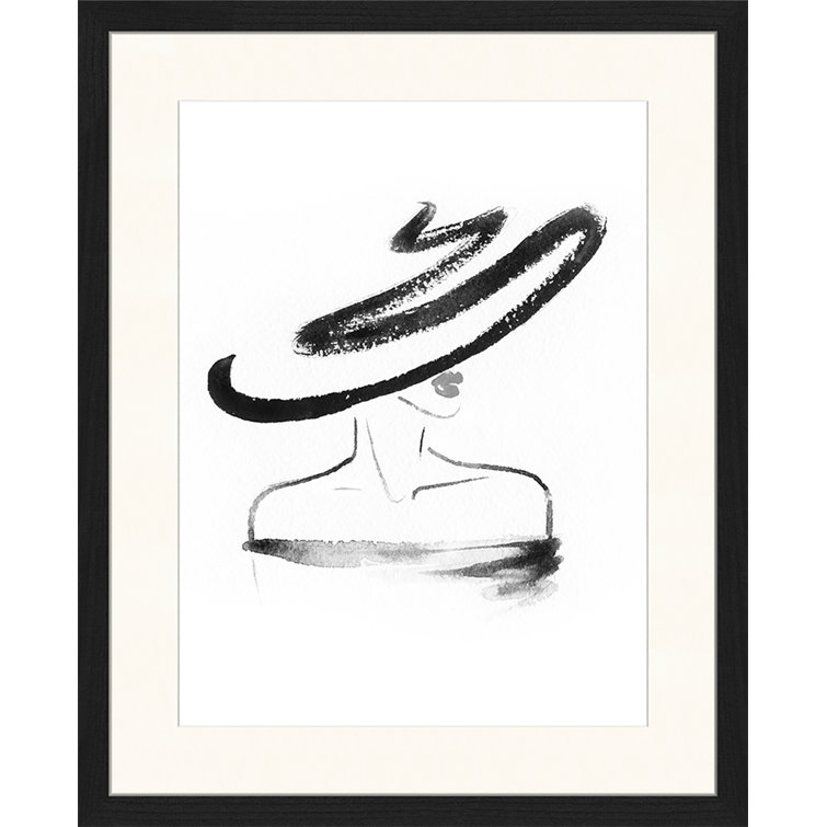Ivy Bronx Fashion Hat - Picture Frame Drawing Print on Paper | Wayfair ...