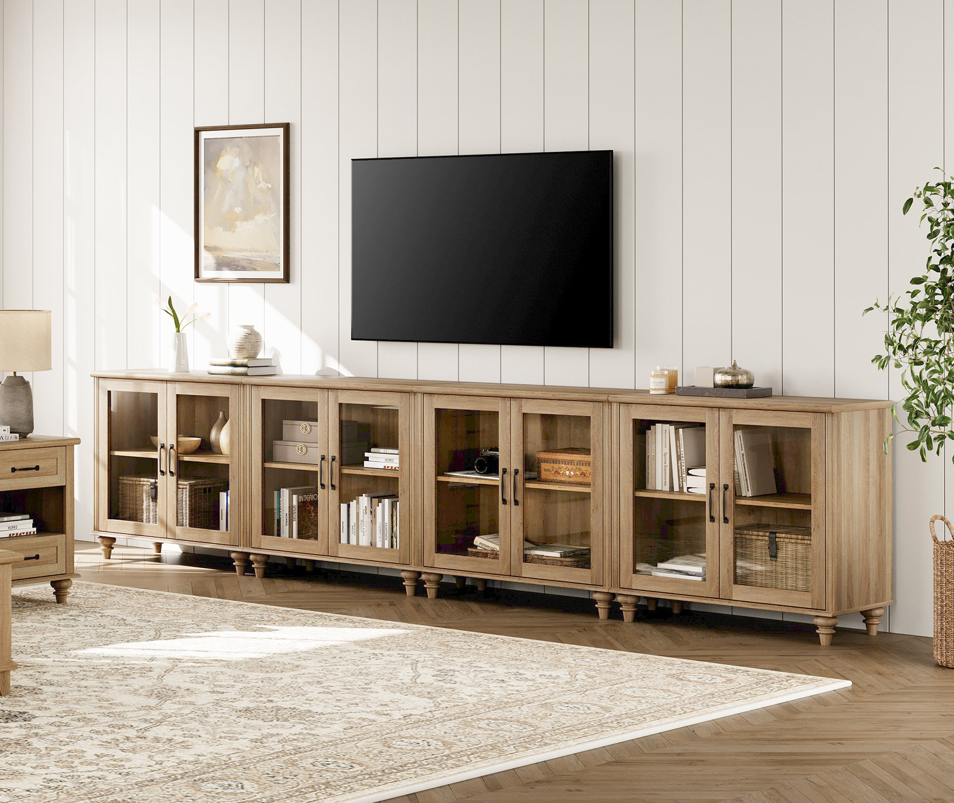 One Allium Way® TV Stand For Tvs Up To 105 Inch, Wood TV Console Table ...