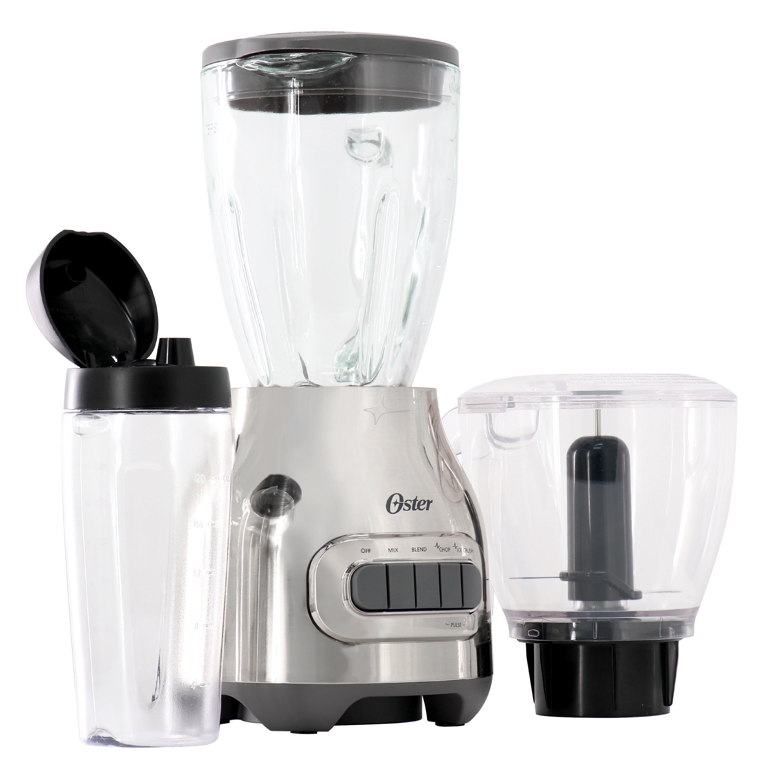 Oster 3-in-1 Kitchen System 700 Watt Blender with Blend-N-Go Cup in Chrome | Wayfair