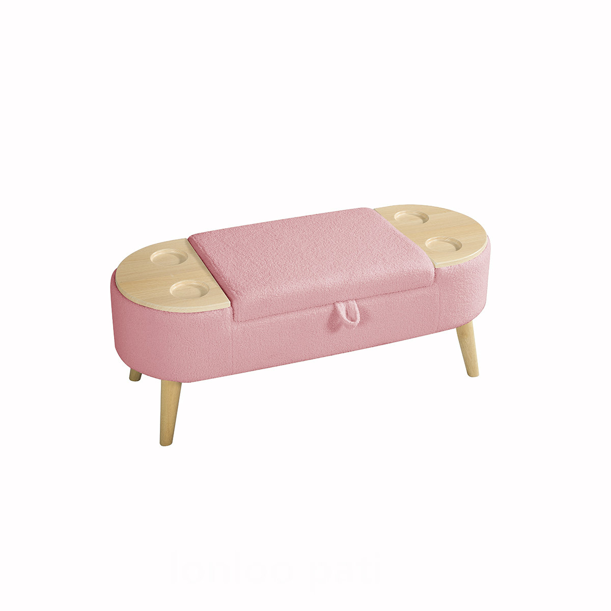 George Oliver Versatile Oval Storage Bench for Various Rooms with ...