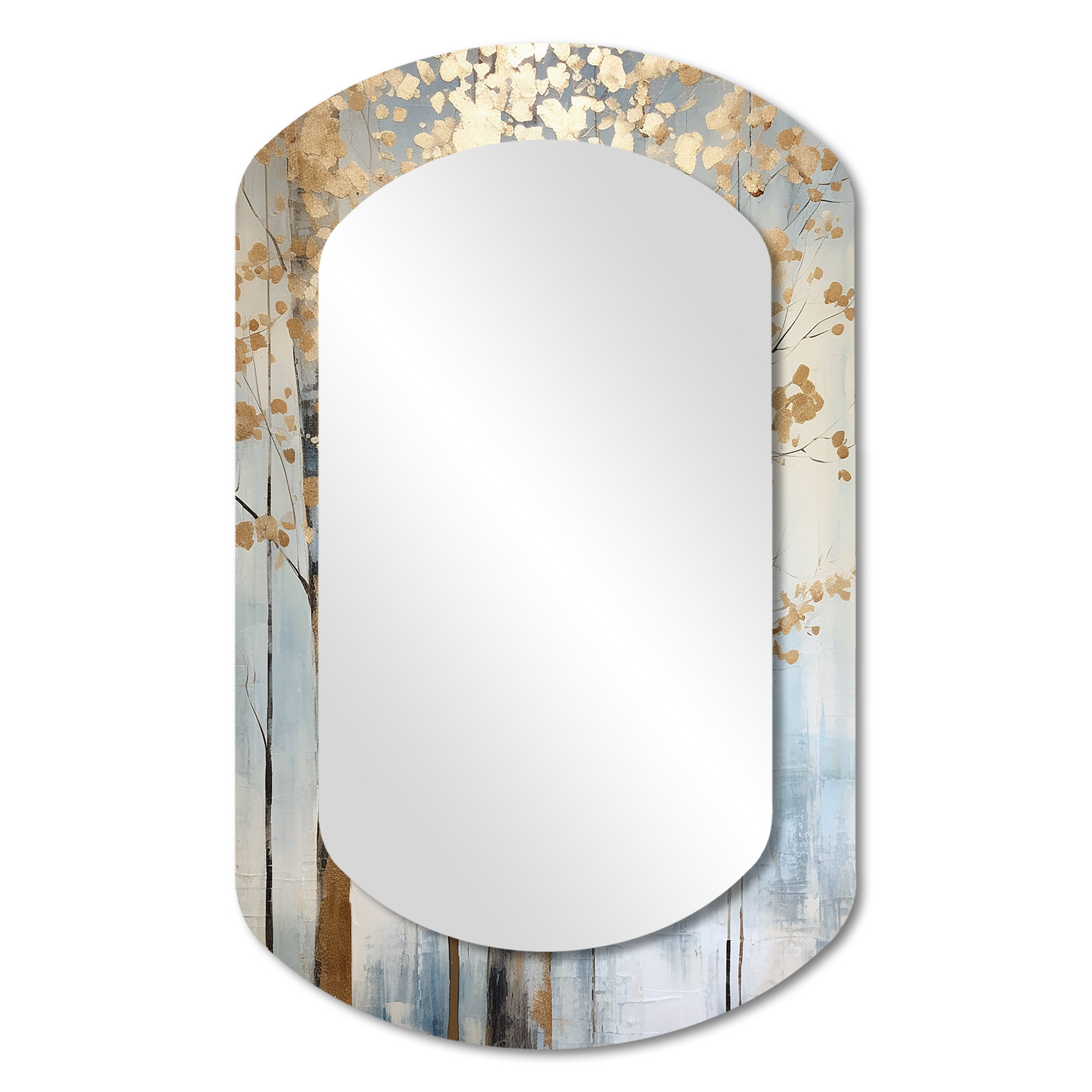 Latitude Run® Gold And Blue Treasure Trees Scenery II - Trees ...