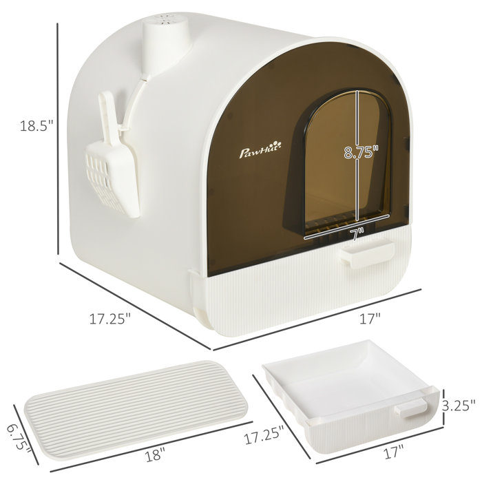AllModern Sabrina Plastic Litter Box Enclosure with Scoop & Reviews ...