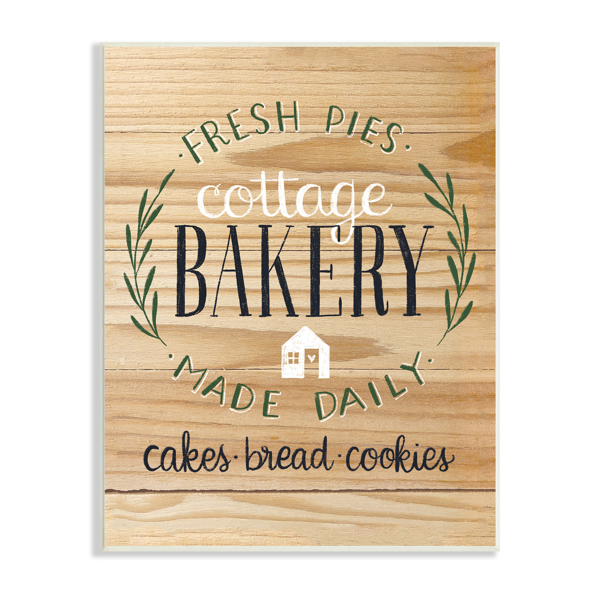 Stupell Industries Fresh Pies Cottage Bakery Rustic Country Kitchen ...