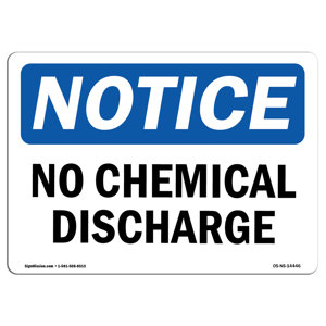SignMission Osha Notice - No Chemical Discharge Sign | Wayfair