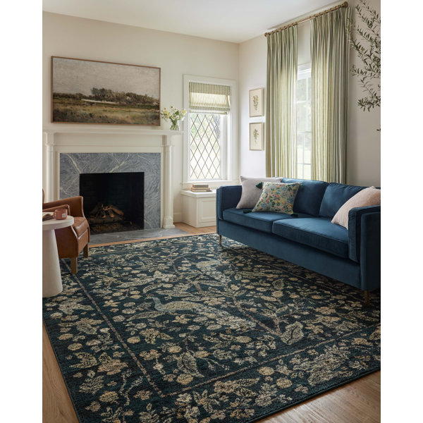 Rifle Paper Co. x Loloi Laurel Navy Area Rug & Reviews - Wayfair Canada