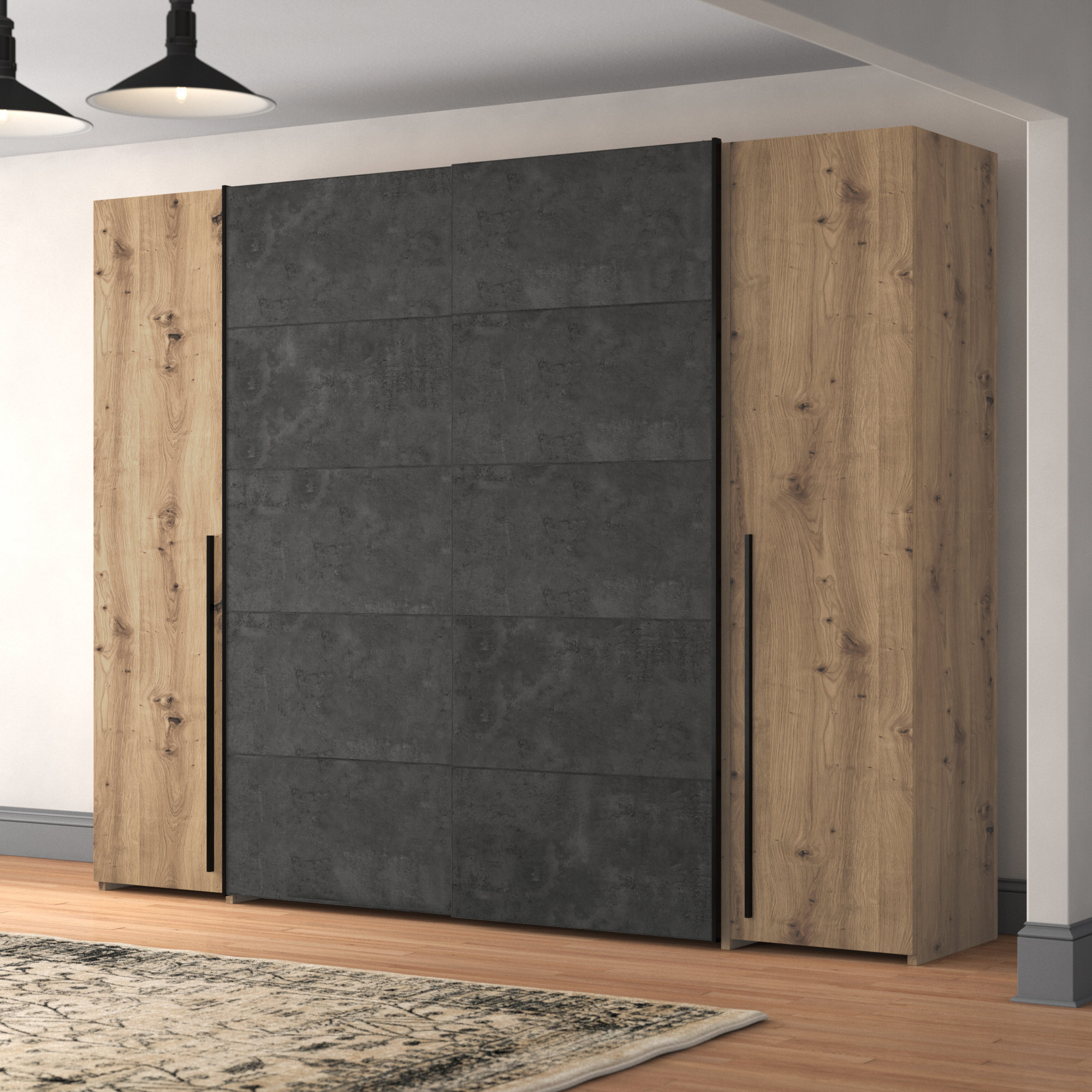 Zipcode Design Debarr 4 Door Manufactured Wood Wardrobe & Reviews ...