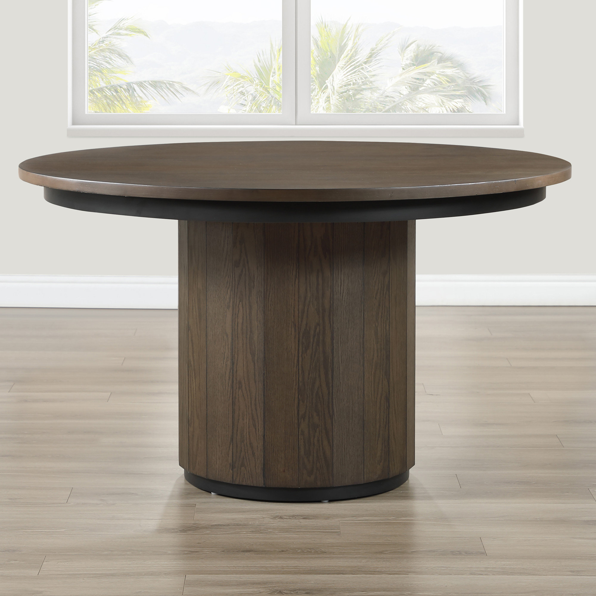 Steve Silver Furniture Magnolia 52" Round Pedestal Dining Table ...