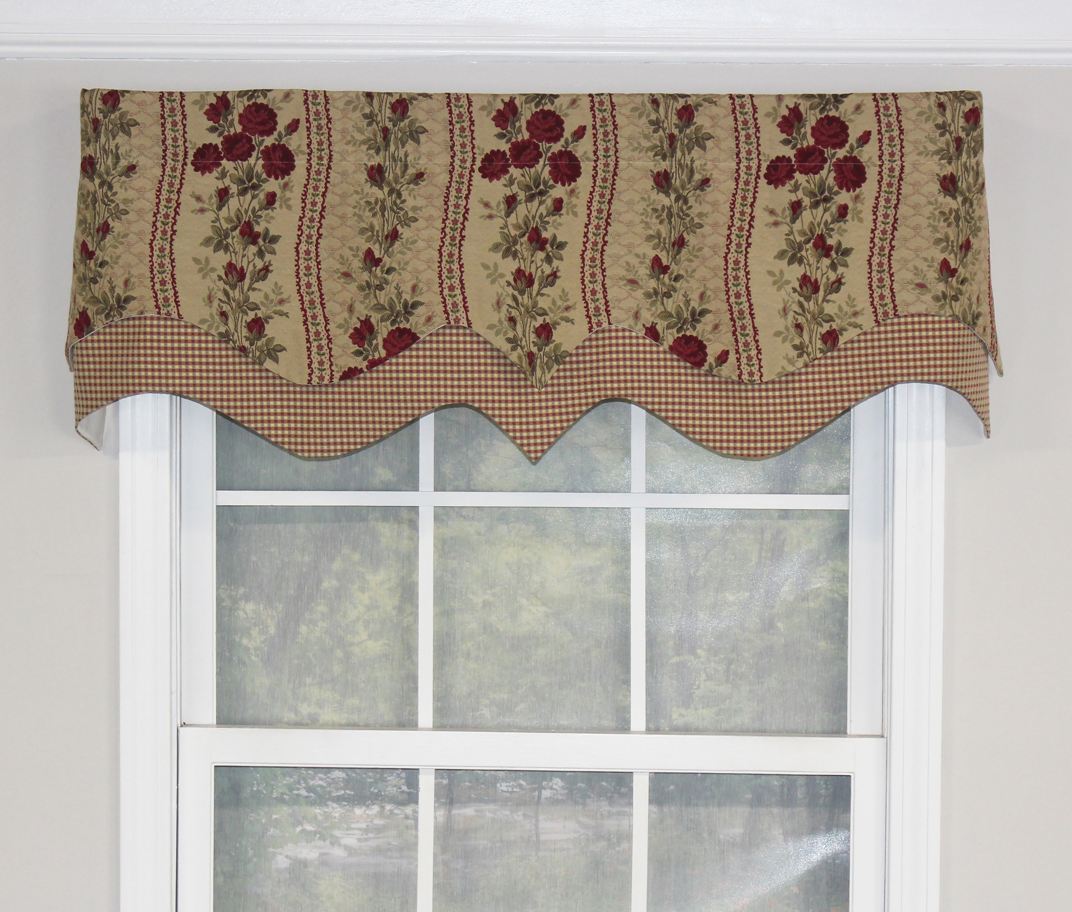 Rosalind Wheeler Crosspointe D-Regal Valance Crimson | Wayfair