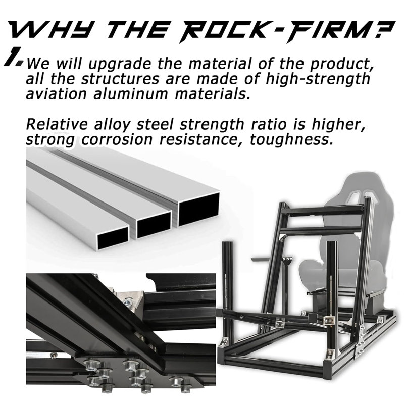 Orren Ellis Anman Aluminum F1 Racing Simulator CockpitFit Logitech G29 ...