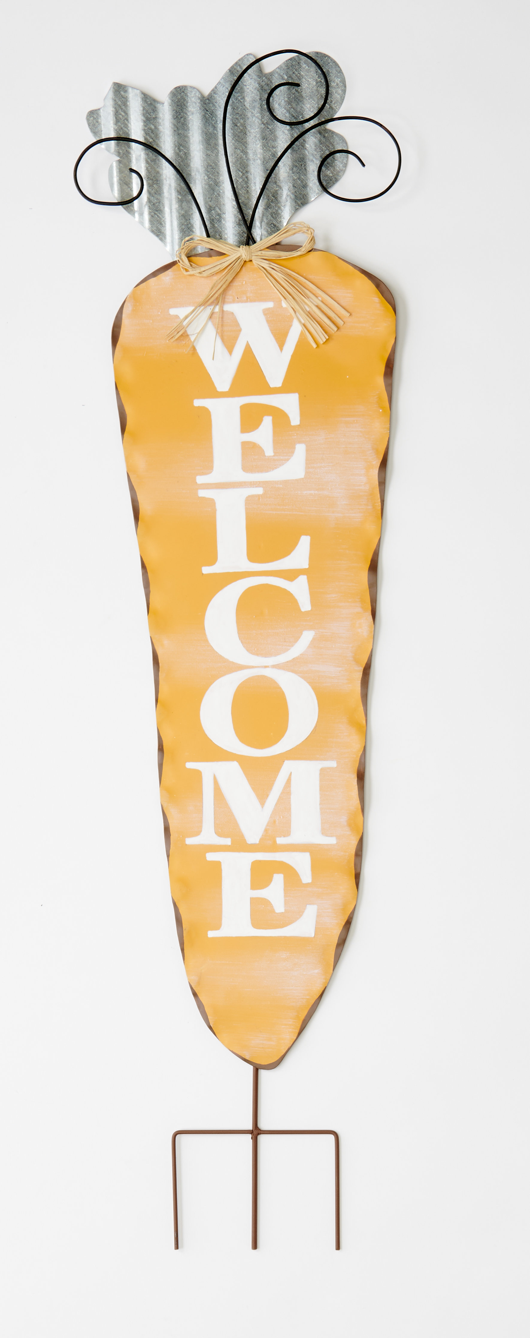 The Holiday Aisle® 40" Easter Carrot Welcome Sign Garden Stake ...
