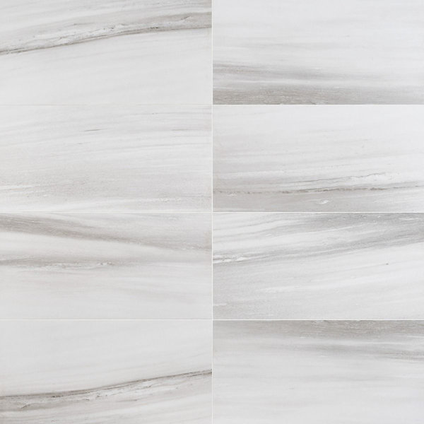 Bond Tile Samoa 12" x 23" Matte Porcelain Marble Look Floor and Wall ...