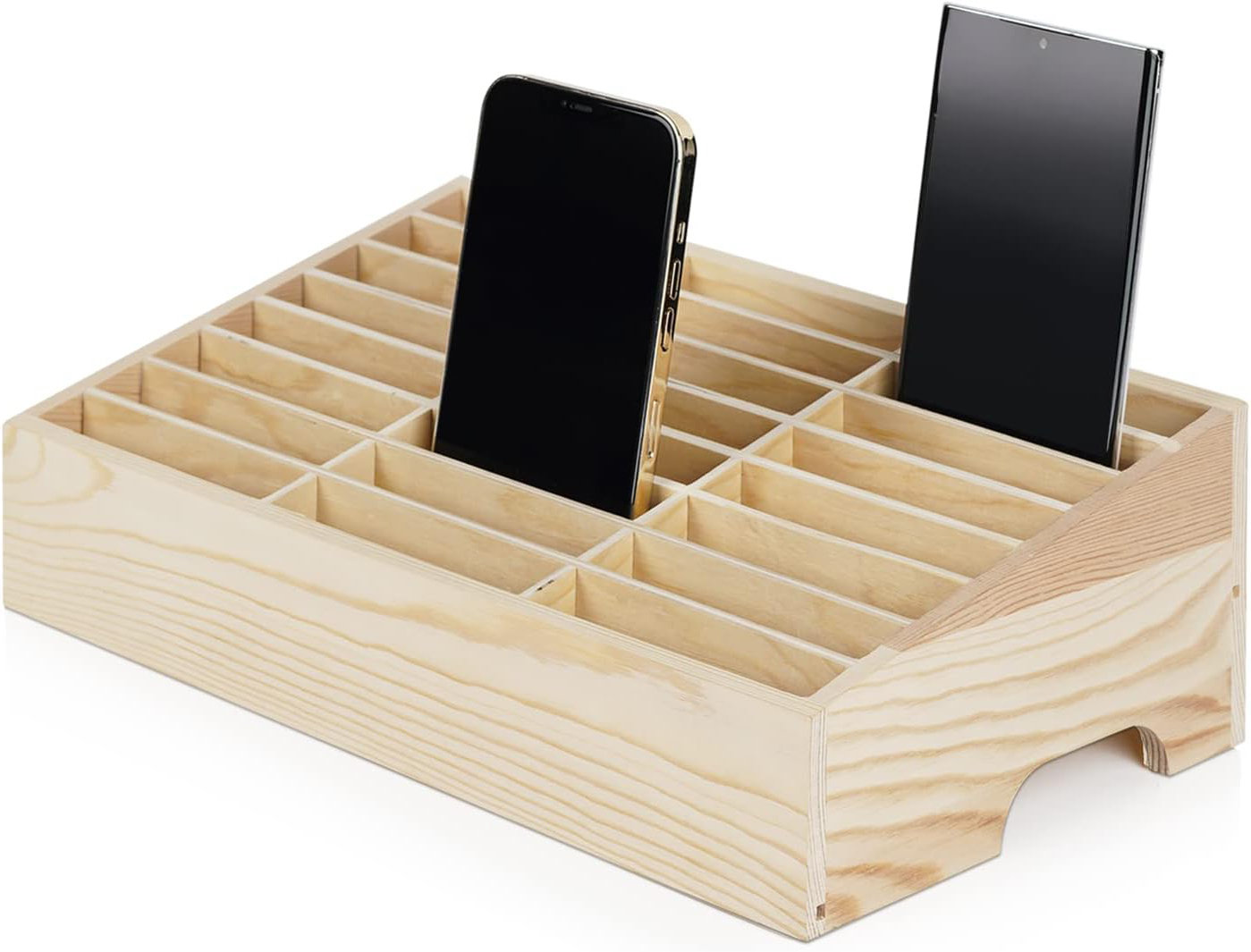 DESGENT Cell Phones Storage Box Desktop Mobile Phone Holder Organizer ...