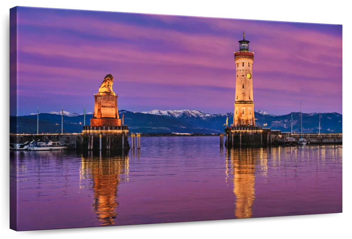 Ebern Designs Bavarian Lion And Lindau Lighthouse | Wayfair