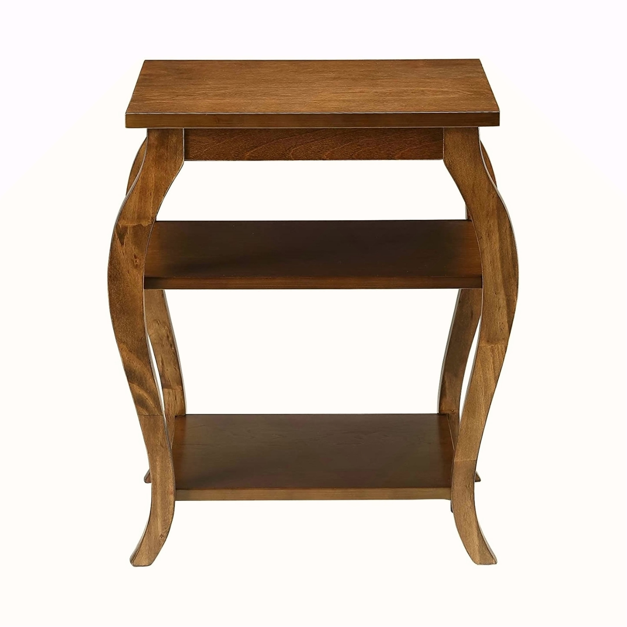 Latitude Run® Walnut 2-shelf End Table | Wayfair