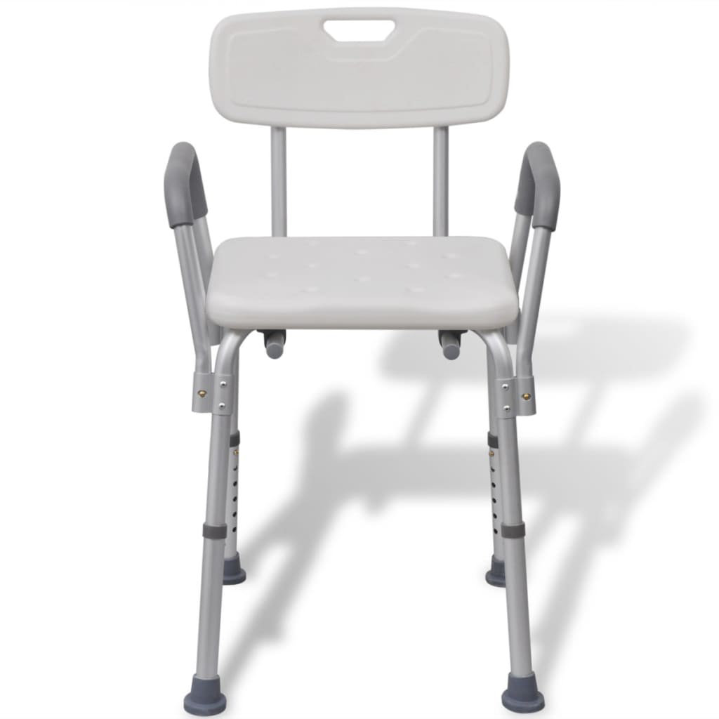Ebern Designs Shower Chair Aluminum White | Wayfair