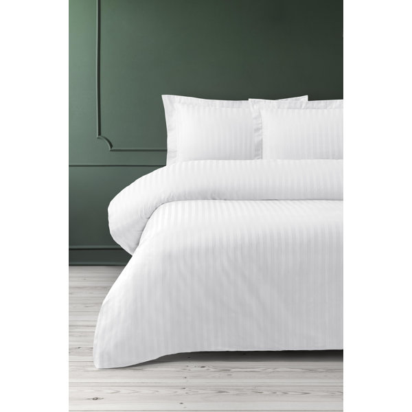 Brooks Brothers Sateen Striped Duvet Cover Set | Wayfair