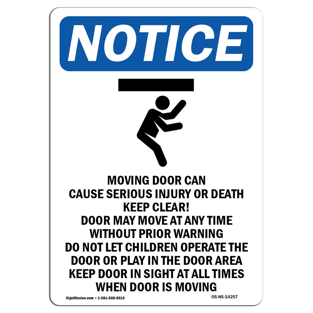 SignMission Moving Door Can Cause Sign with Symbol | Wayfair