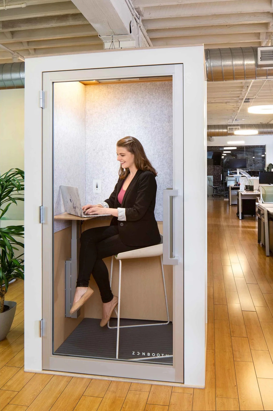 Zenbooth Solo with Adjustable Desk with Installation | Wayfair