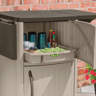 Suncast Portable Dry Rein Outdoor Serving and Grilling Prep Station ...