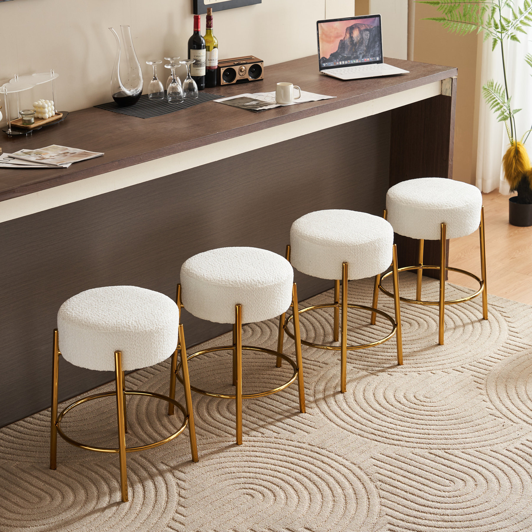 Latitude Run® Round Bar Stools | Wayfair