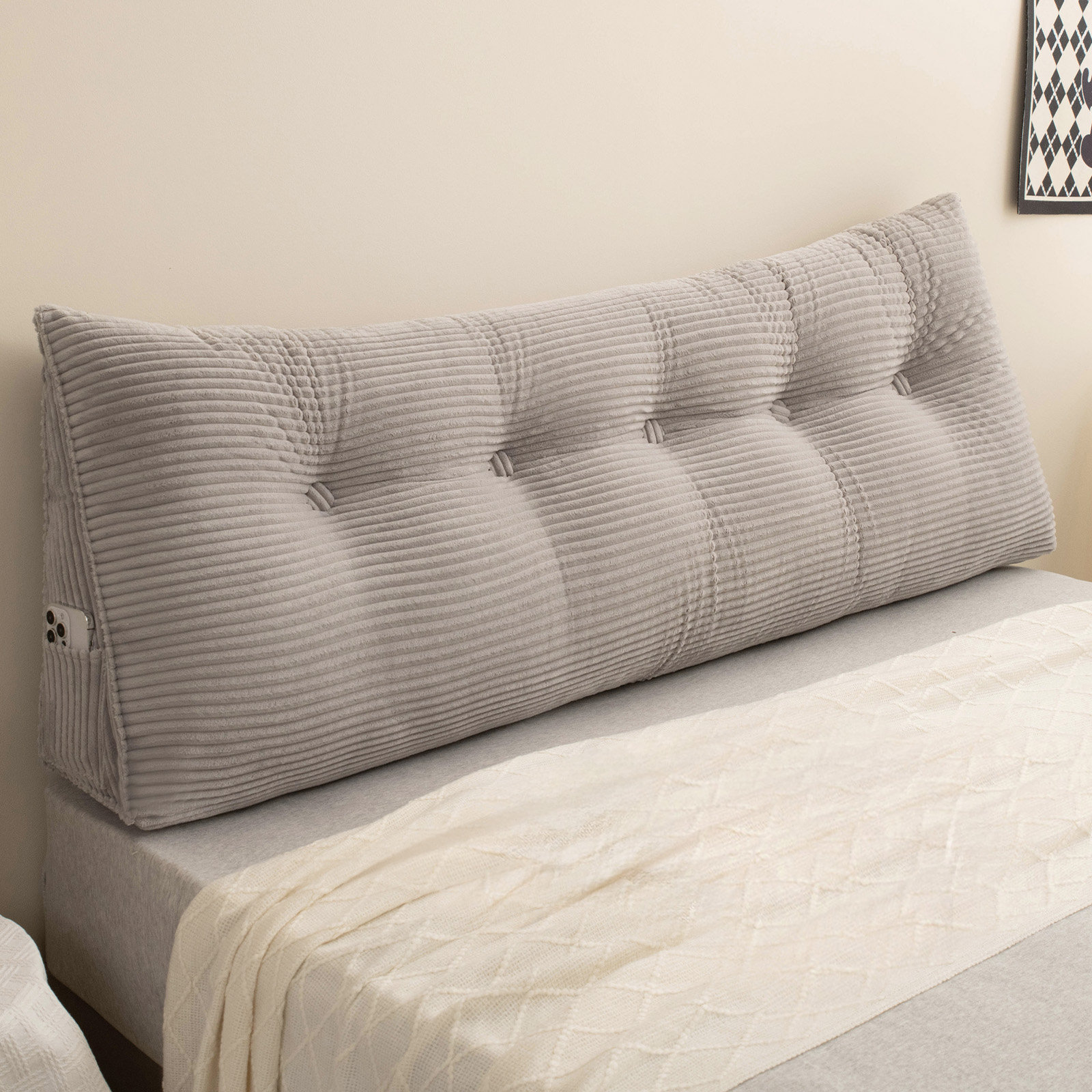 ANMINY Sit-Up Back Comfort Headboard Pillow Body Positioner Backrest ...