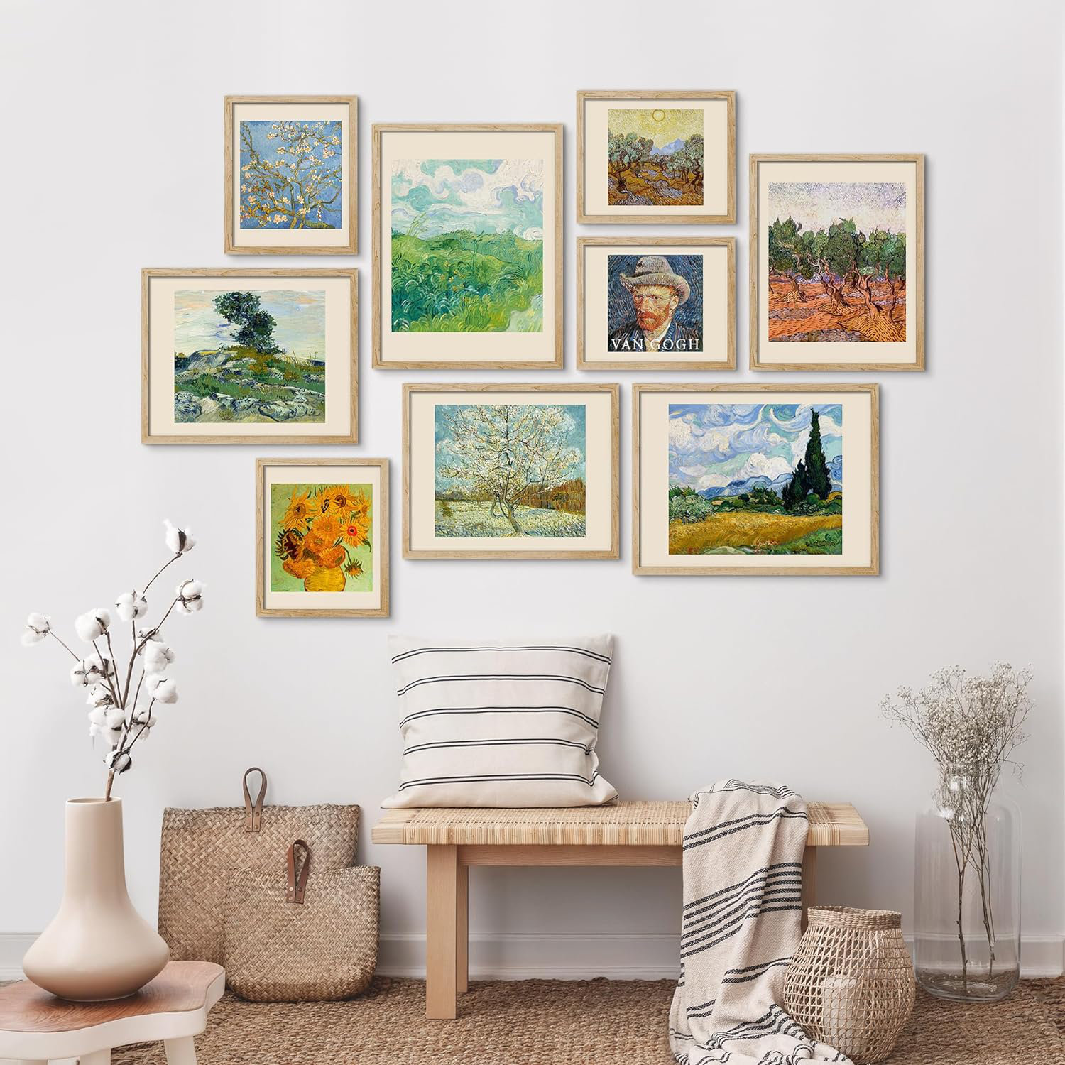 SIGNLEADER Pastel Van Gogh Floral Variety Nature Modern Art For Living ...