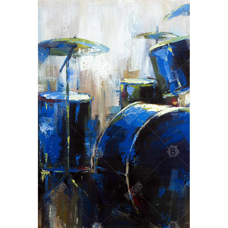 Lark Manor™ Abstract Drums - Classic Blue Canvas for Home Decor | Art ...