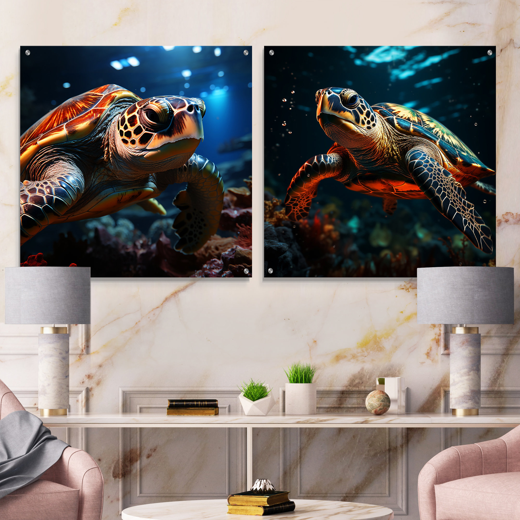 Bay Isle Home™ Realistic Portrayal Of A Turtle - Turtle Acrylic Wall ...