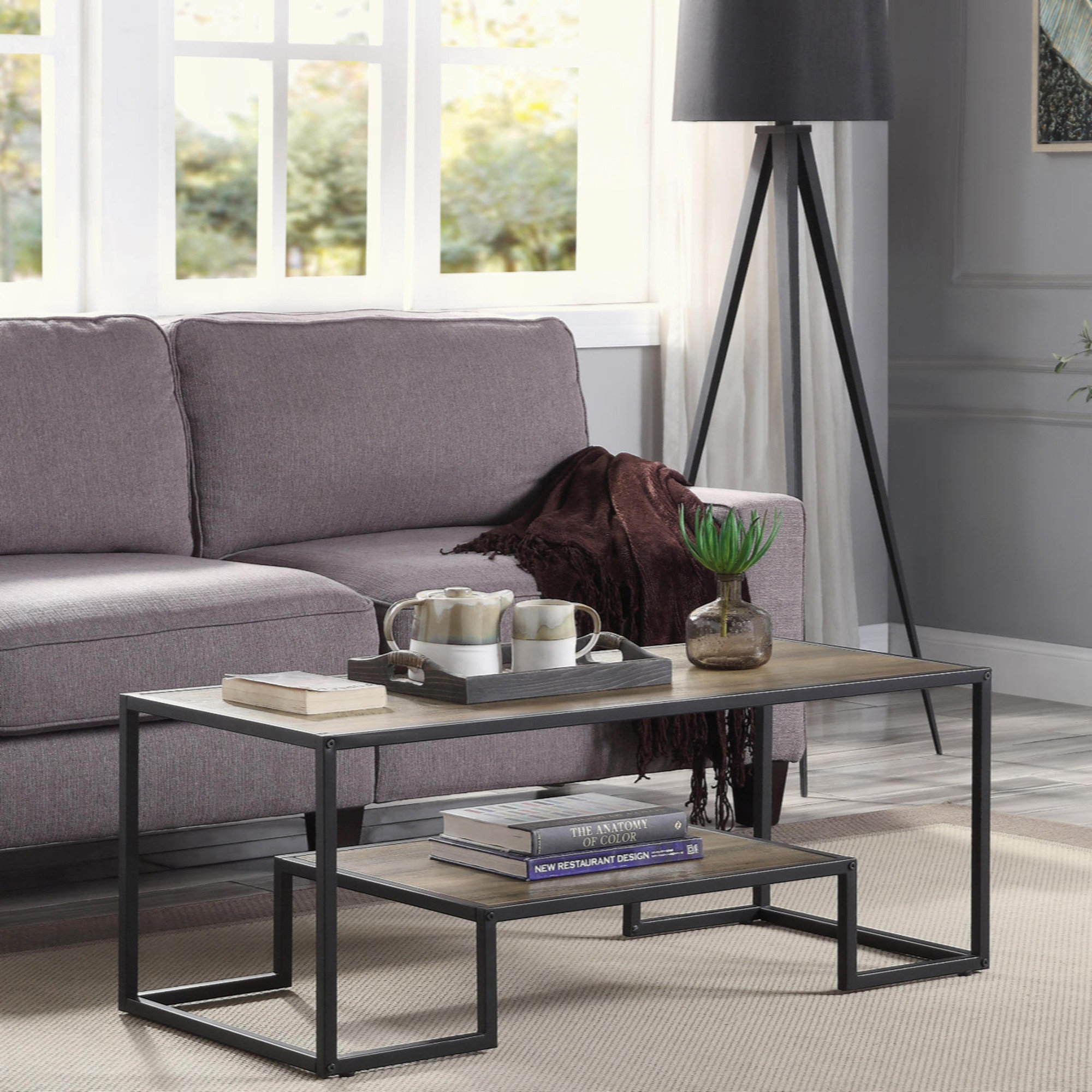 17 Stories Rectangular Coffee Table With 1 Tier Shelf - Wayfair Canada