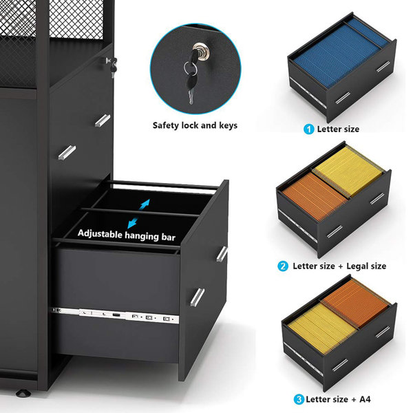 Inbox Zero 23.6'' Wide 2 -Drawer File Cabinet & Reviews | Wayfair