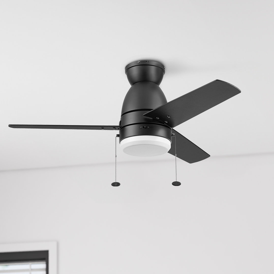 Ebern Designs Almanzar 44" Contemporary Three Blade Ceiling Fan with ...