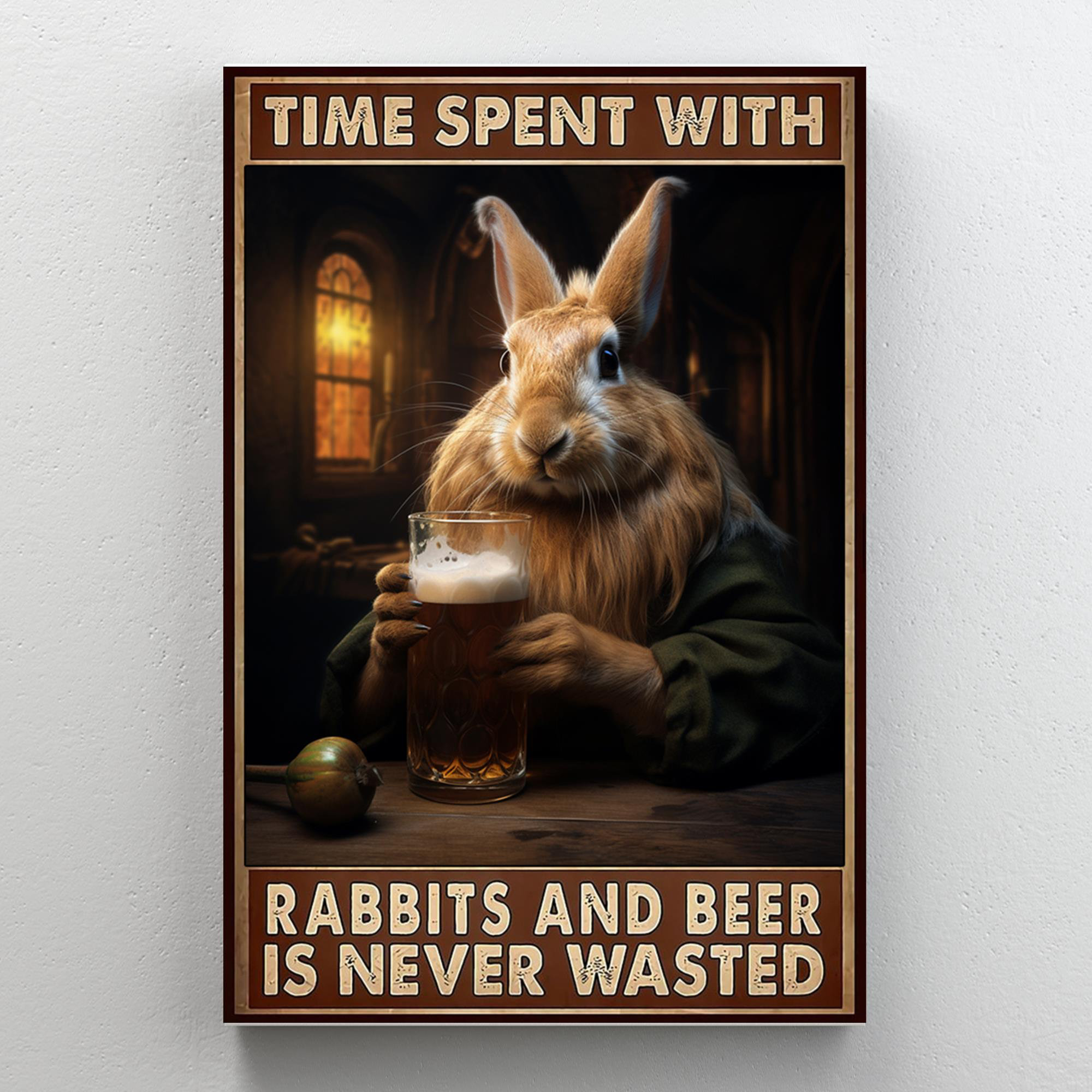 Trinx Time Spent With Rabbits And Beer - 1 Piece Rectang Time Spent ...