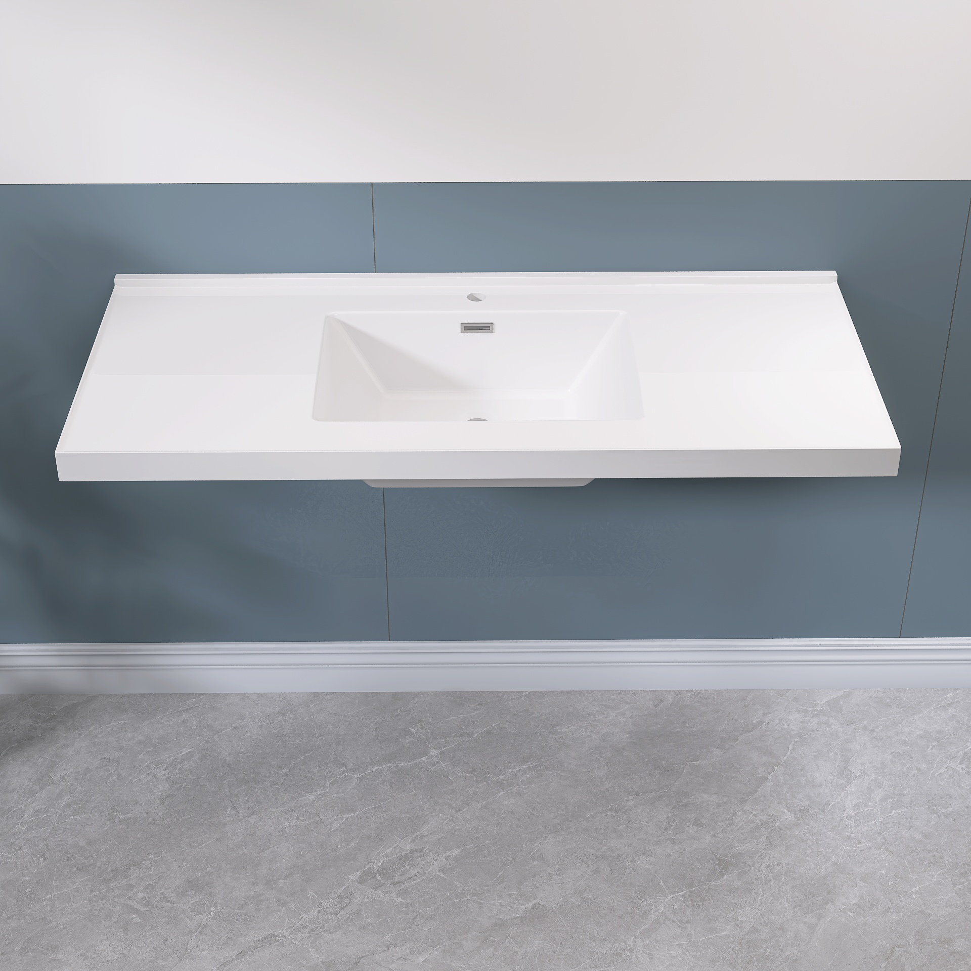 ZEAFIVE 48" Solid Surface Vanity Top | Wayfair