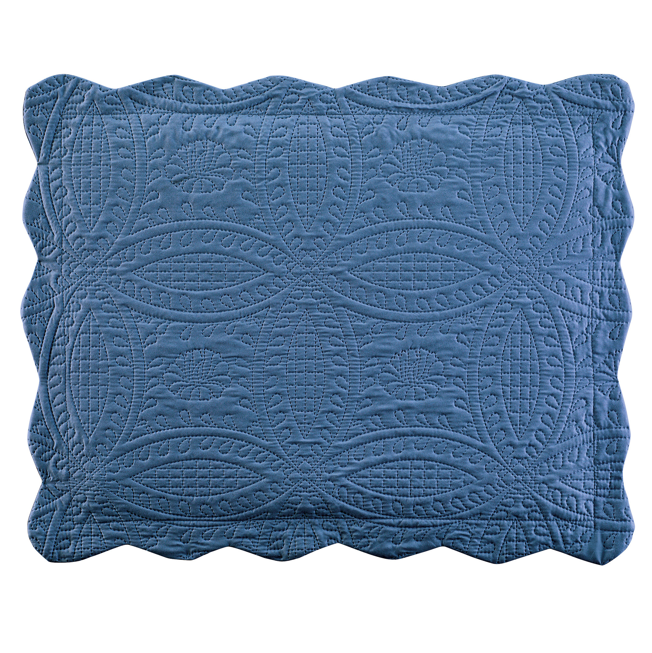Winston Brands Bridget Textured Ring Design Scalloped Edge Pillow Sham ...