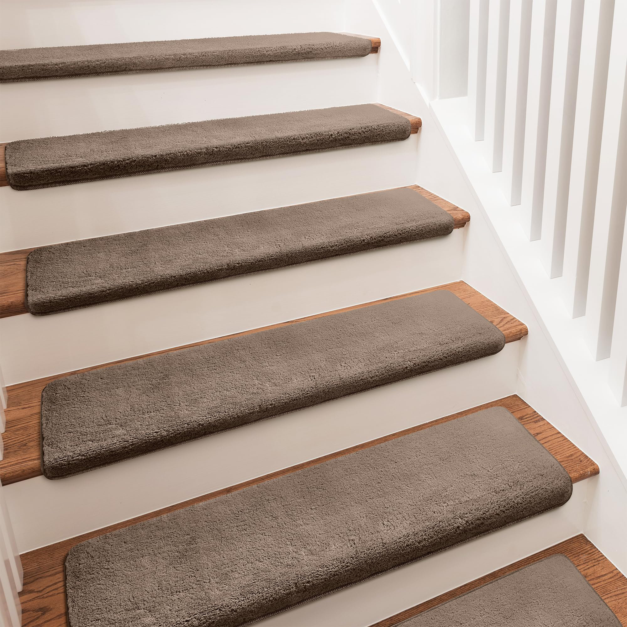 Hokku Designs Carpet Stair Treads, Soft Round Corner Indoor Stair ...