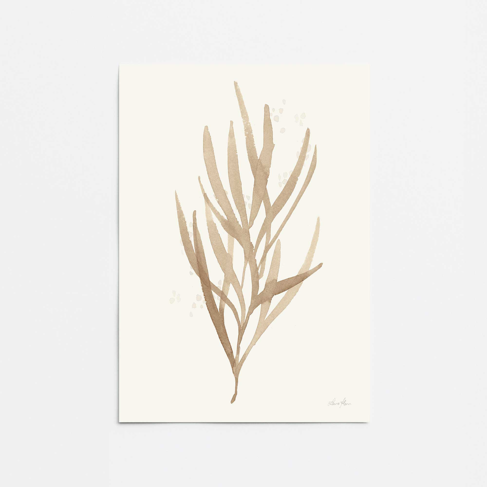 Red Barrel Studio® Tan Leaf Impressions II Print in a Frame | Wayfair
