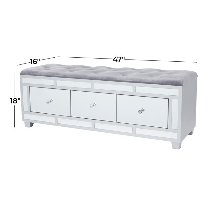 Willa Arlo Interiors Hindsville Velvet Upholstered Storage Bench ...