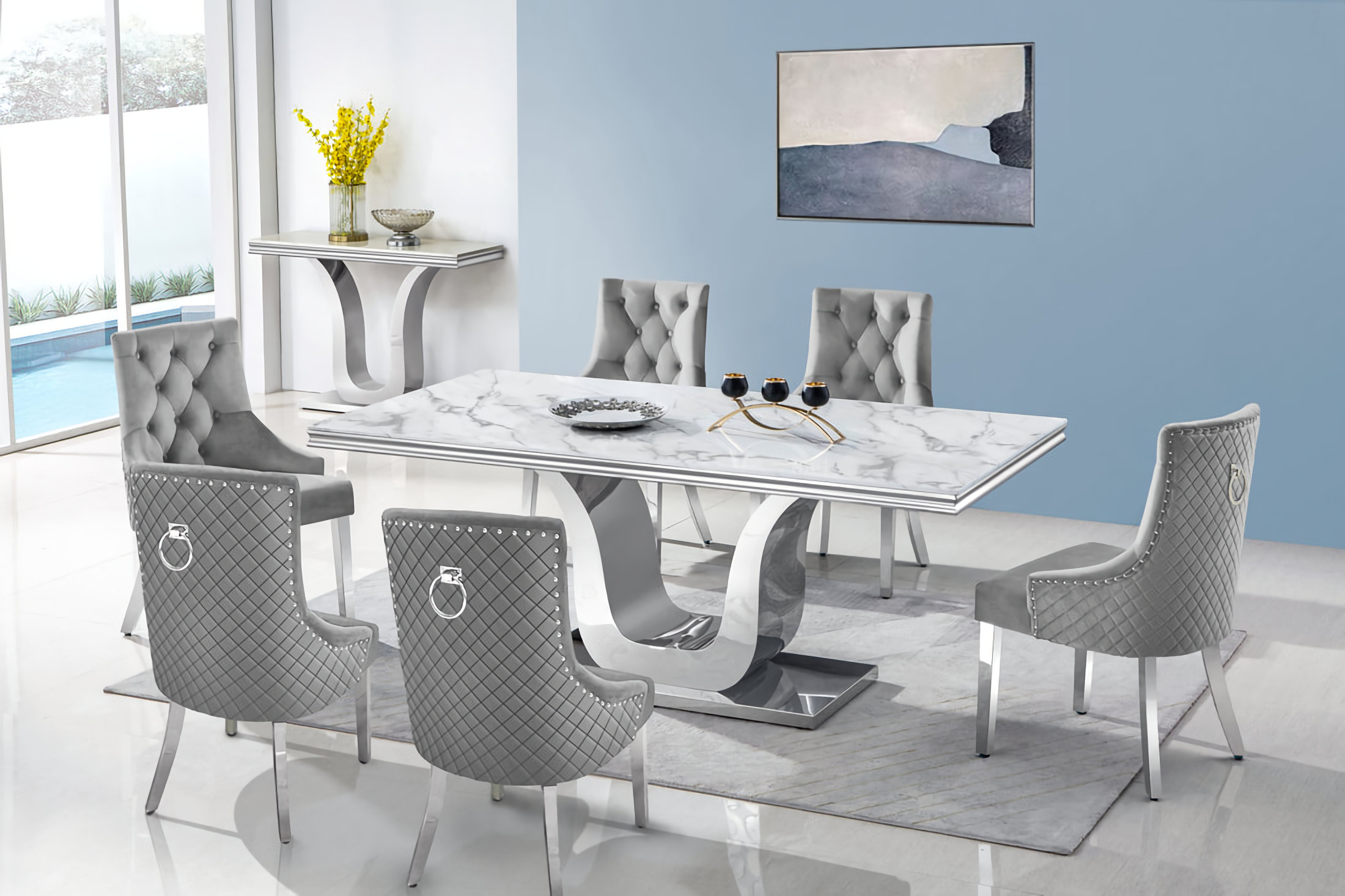 Eve Furniture Ornate 80'' L x 40'' W Dining Set - Wayfair Canada