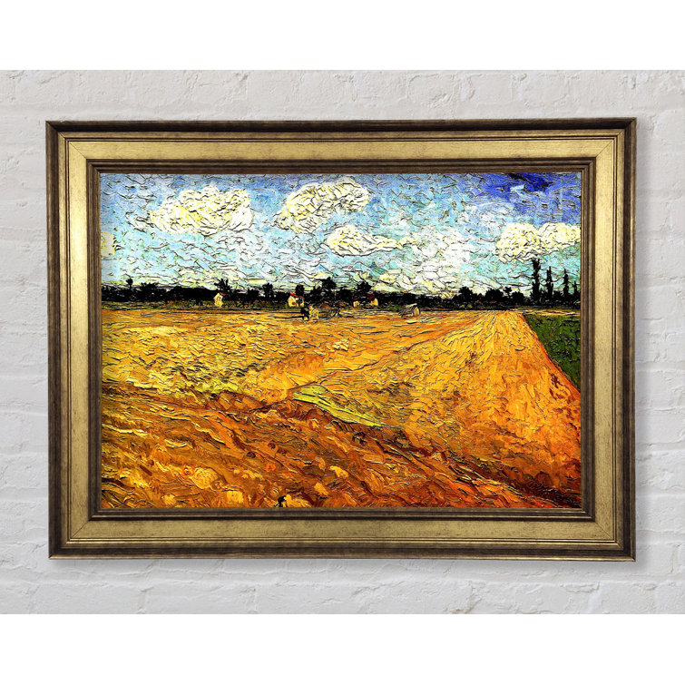 Bright Star Van Gogh Ploughed Field - Single Picture Frame Print ...