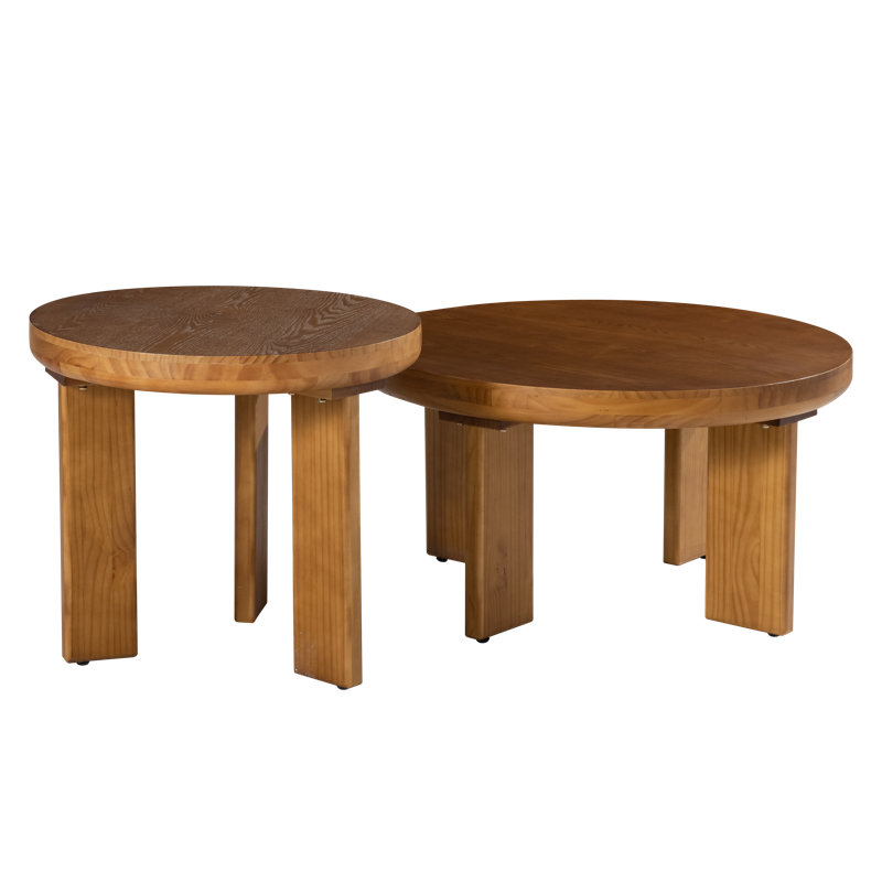Millwood Pines 2-Piece Farmhouse Living Room Table Set | Wayfair