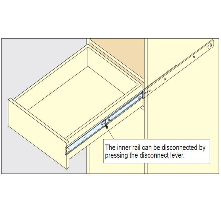4600 Series Full Extension Side Mount Drawer Slide - Wayfair Canada
