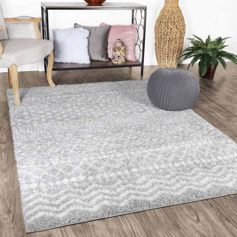 Mistana™ Boho Geometric Indoor Plush Shag Area Rug | Wayfair