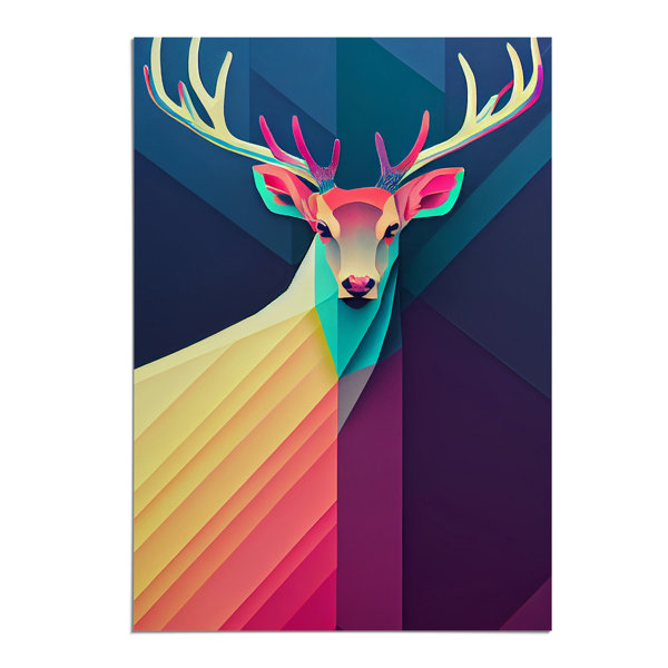Alpen Home XV1022-407X Abstract Stag Art No.3 - Print | Wayfair.co.uk